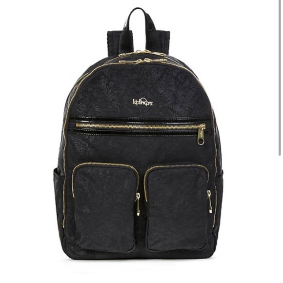 Kipling | Bags | Kipling Womens Laptop Backpack Crinkle Nylon Black Bag ...
